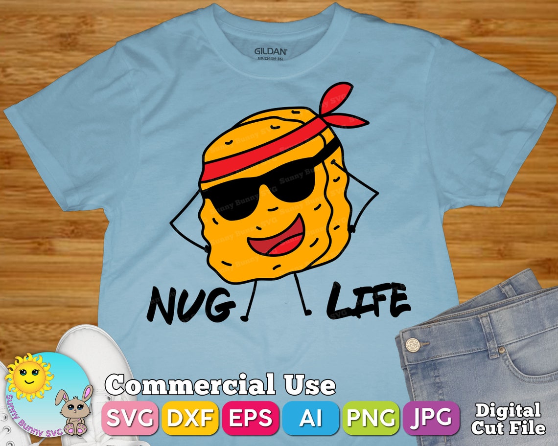 Nug life svg chicken nuggets svg chicken svg cute food | Etsy