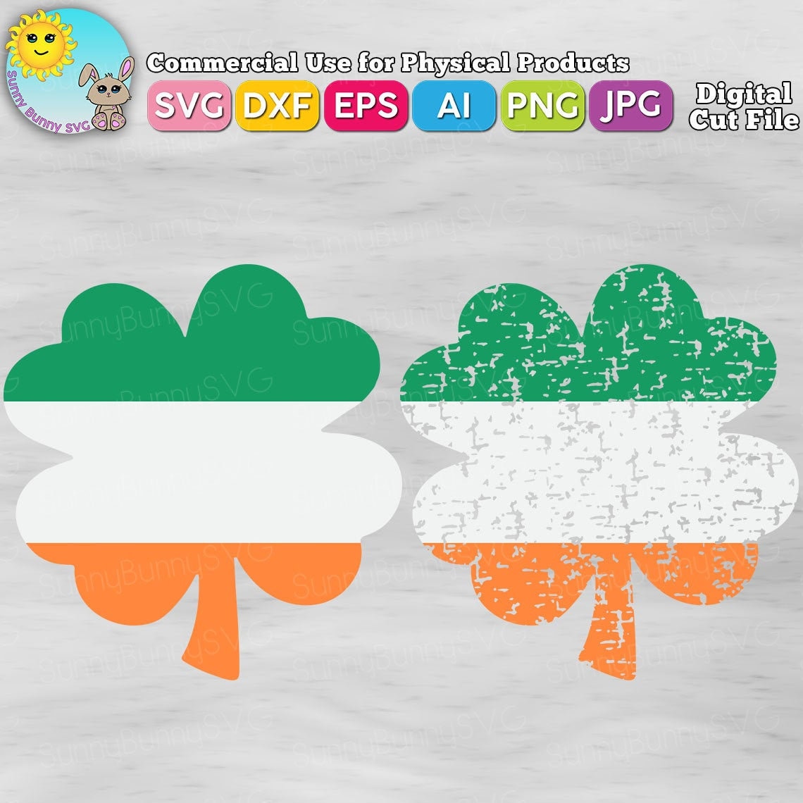 Irish Clover Svg Shamrock Svg Ireland Svg Grunge Svg - Etsy