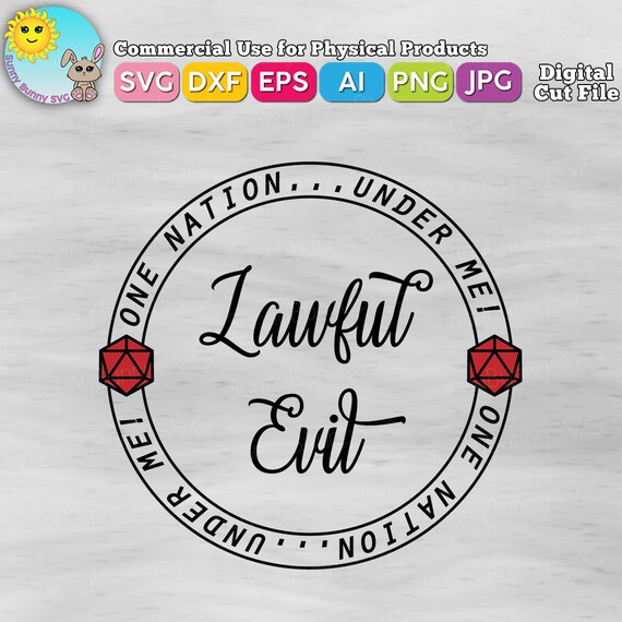 Lawful Evil Svg Dnd D20 Dice D and D Dungeons and - Etsy