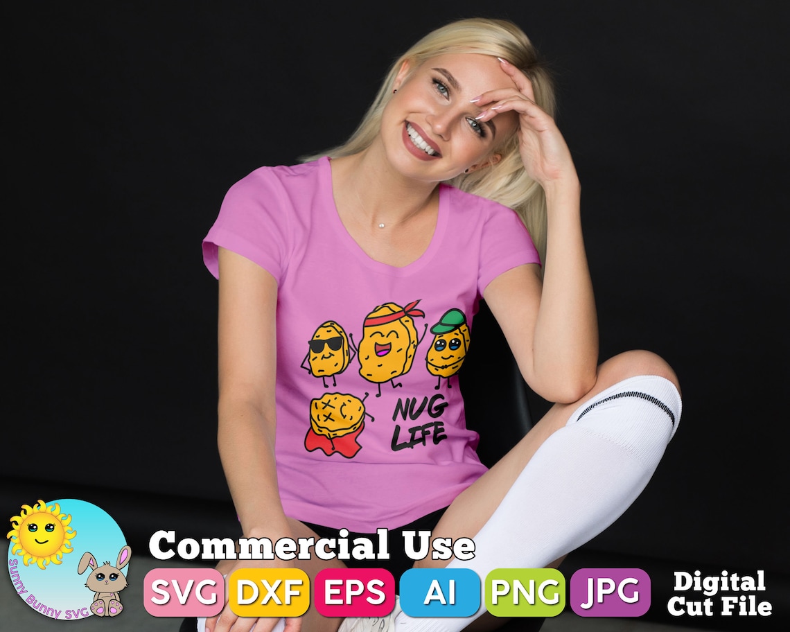 Nug life svg chicken nuggets svg fast food svg chicken | Etsy
