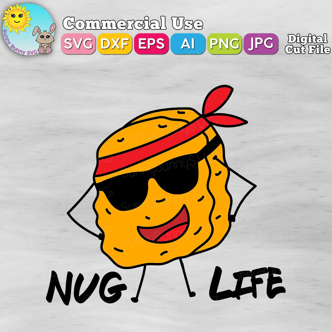 Nug life svg chicken nuggets svg chicken svg cute food | Etsy