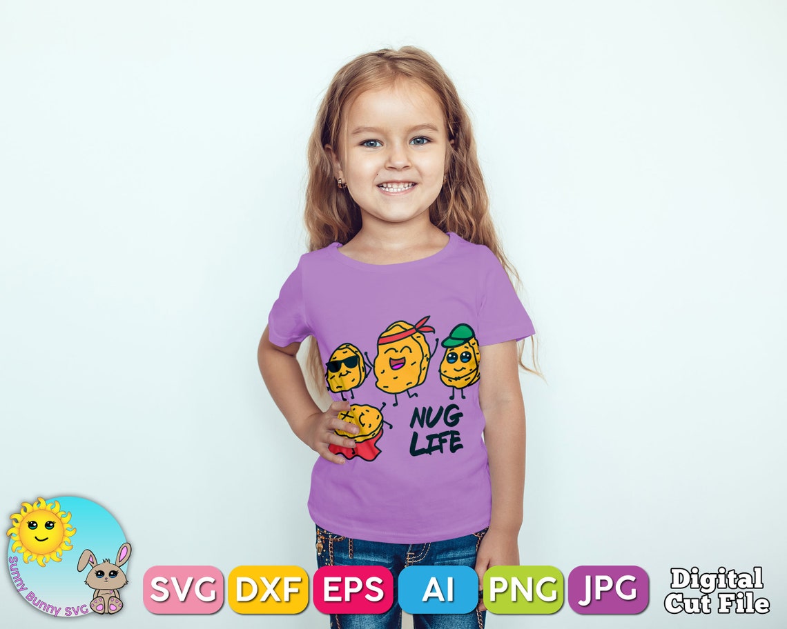 Nug life svg chicken nuggets svg fast food svg chicken | Etsy