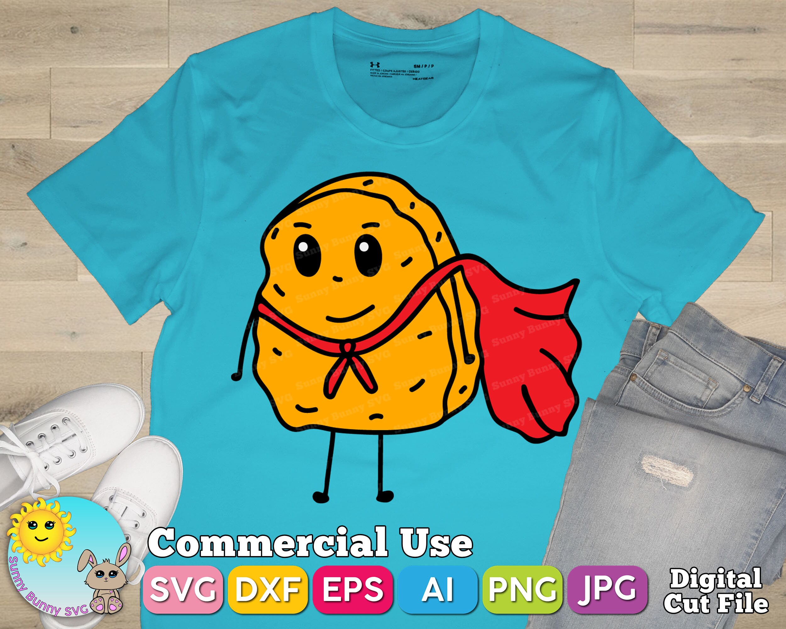 Chicken Nugget Side Cape SVG Chicken Nuggets Svg Chicken Sublimation ...