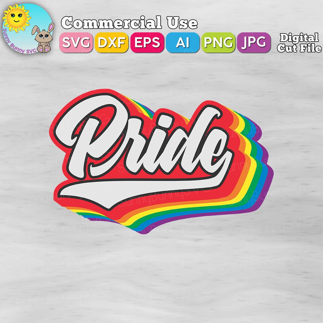 Pride SVG Rainbow Svg Retro Pride Svg Bisexual Pride - Etsy