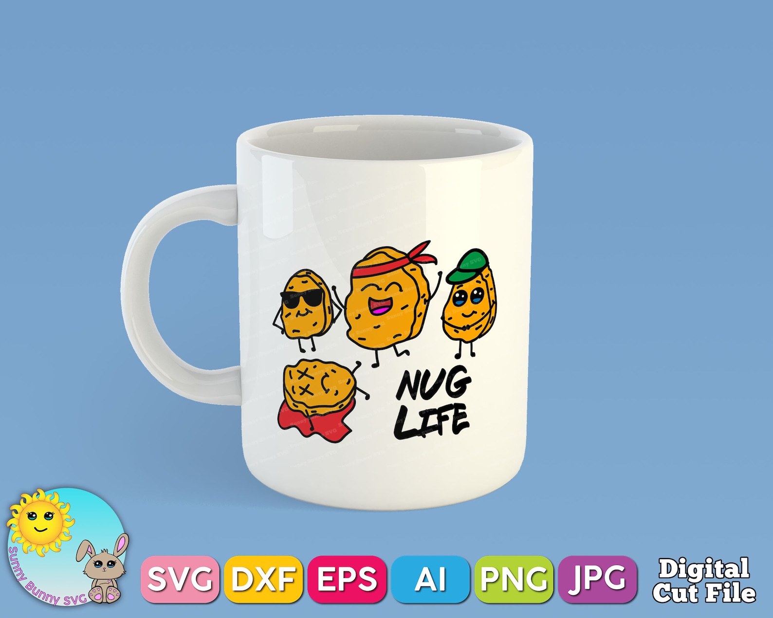 Nug life svg chicken nuggets svg fast food svg chicken | Etsy