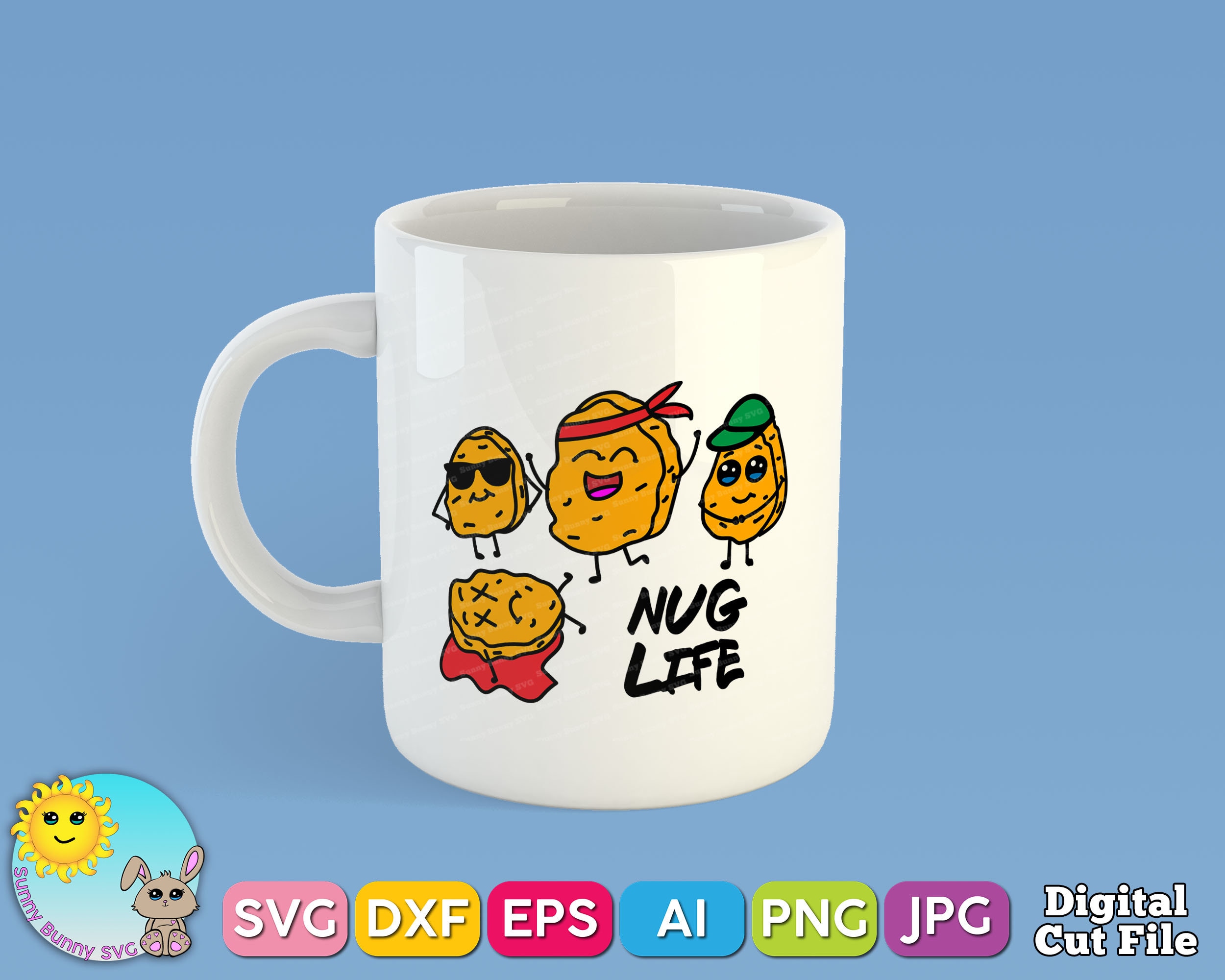 Nug life svg chicken nuggets svg fast food svg chicken | Etsy