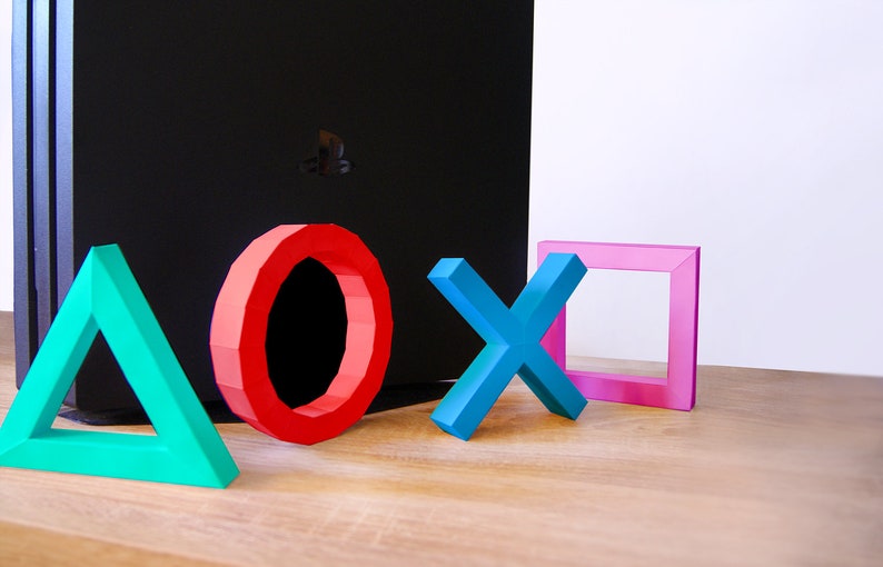 PS Playstation Symbols Papercraft, Kit de regalo de bricolaje ...