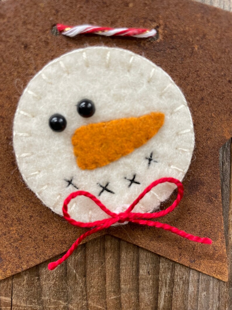 Rusty Tin Snowman Ornament - Etsy