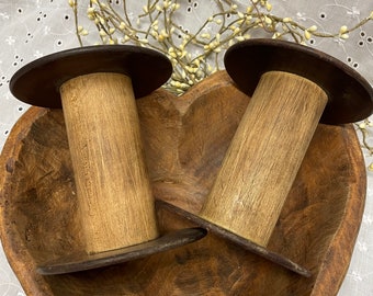 Vintage Wooden Spool, Antique Spool, Large Wooden Spool, Sewing Room ...