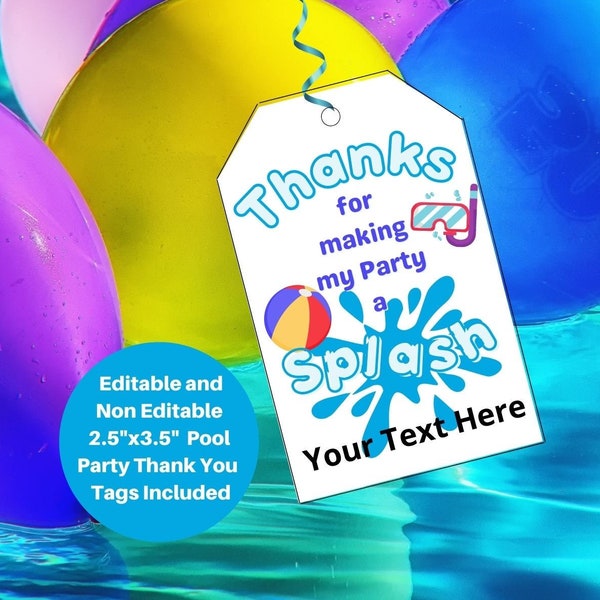 Pool Party Thank You - Etsy