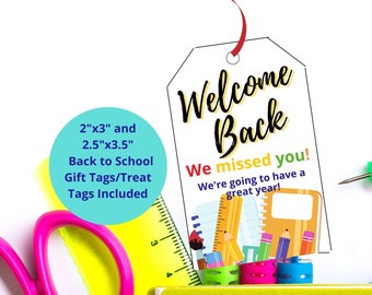 Welcome Back to School Tag, Printable Tag, Instant Download, Back to ...