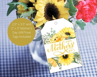 Mothers Day Gift Tags, Printable Mothers Day Treat Tags, Mothers Day ...