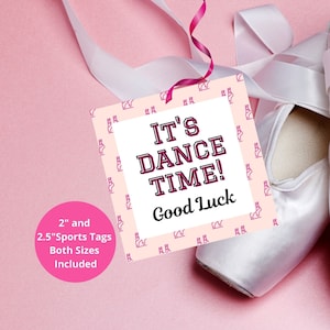 Dance Gift Tags, Dance Tags, Good Luck Treat Tags, Dance Snack Tags ...