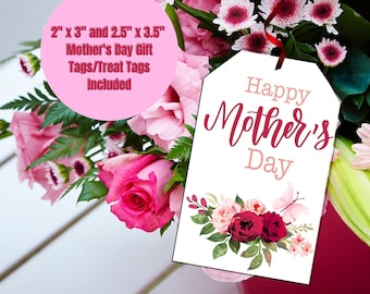 Mother's Day Gift Tags Printable Mothers Day Treat Tags Mothers Day ...