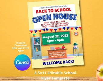 EDITABLE Back to School Open House Flyer Printable Back to - Etsy