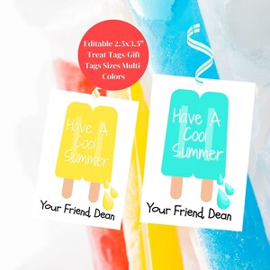Summer Gift Tag, End of School Year Gift Tag, Editable Gift Tag ...