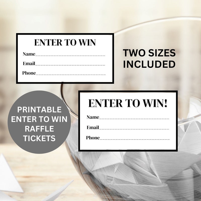 Enter to Win Raffle Sign - Etsy