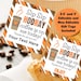 Appreciation Tag, Sip Sip Hooray Tag, Coffee Gift Tag, Editable Coffee ...