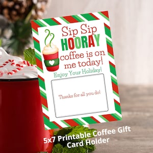 Christmas Gift Card Holder, Coffee Gift Card Holder, Appreciation Gift ...