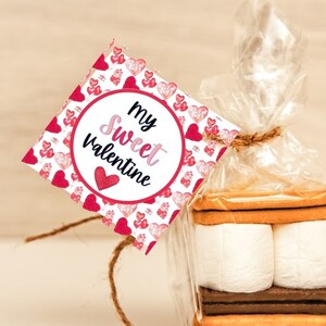 Valentine Treat Tags, Printable Goodie Bag Labels (PDF) - Etsy