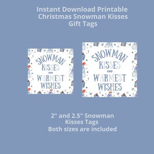 Printable Christmas Gift Tags, Snowman Tag, Christmas Gift Tag ...