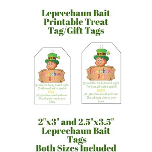 St Patrick's Day Treat Tag, Leprechaun Bait Tag, Lucky Charm Tag, St ...