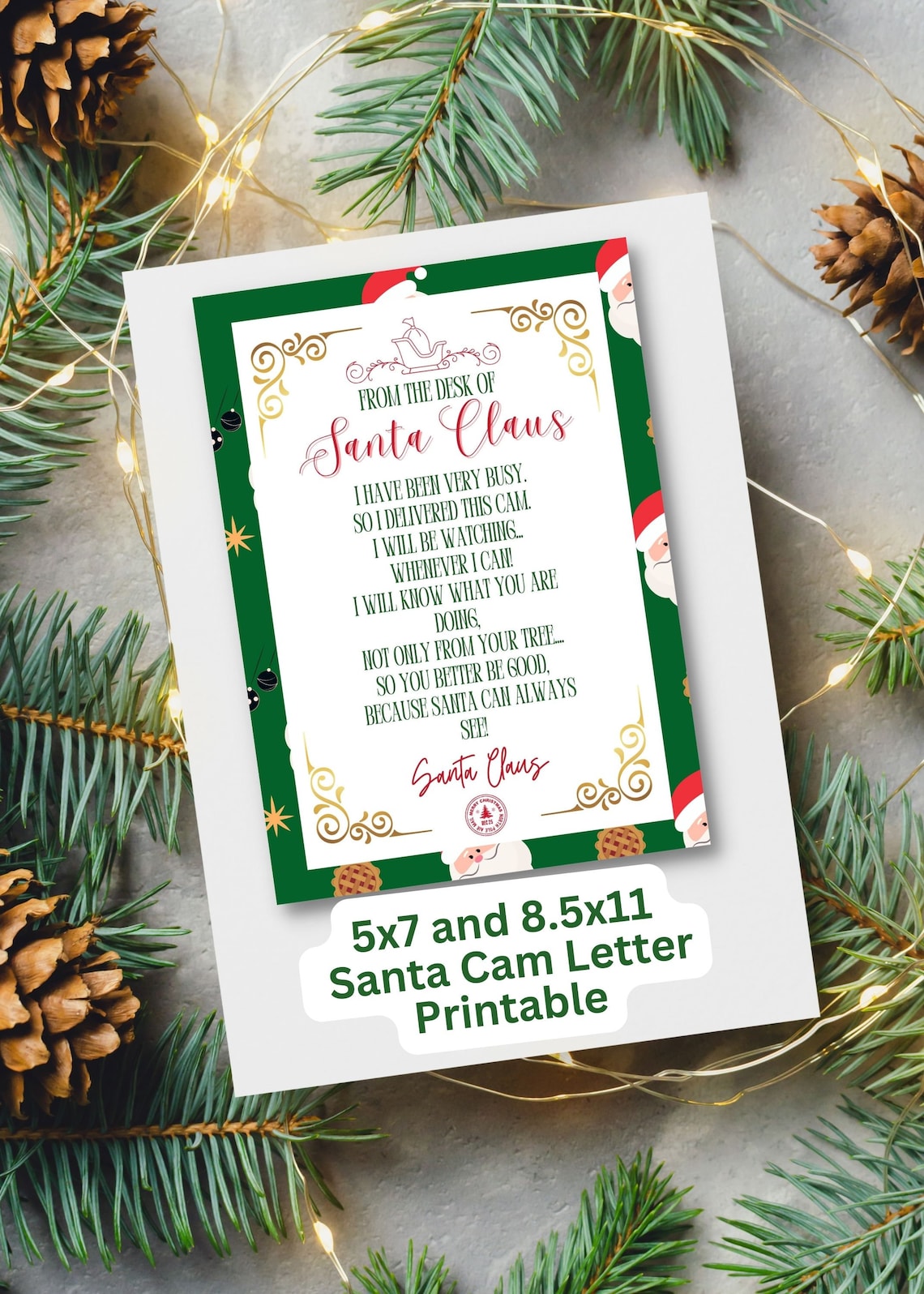 Santa Cam Letter Letter From Santa Letter Santa Cam Letter - Etsy