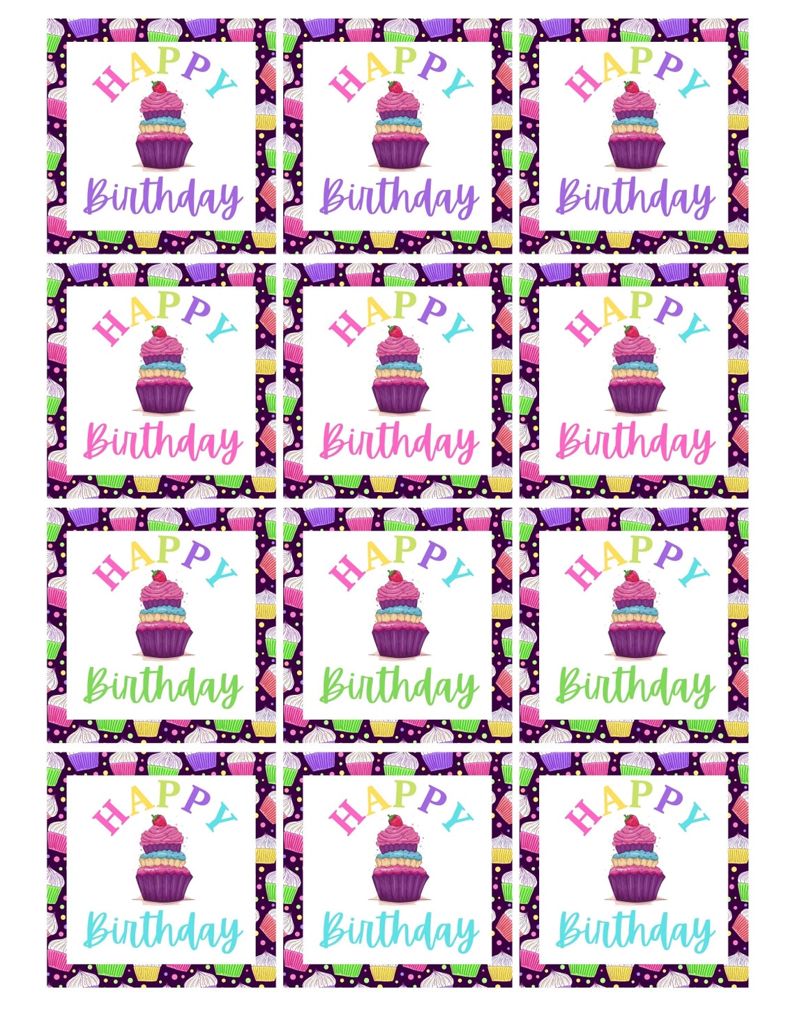 Printable Birthday Gift Tag Birthday Tag Printable Birthday - Etsy