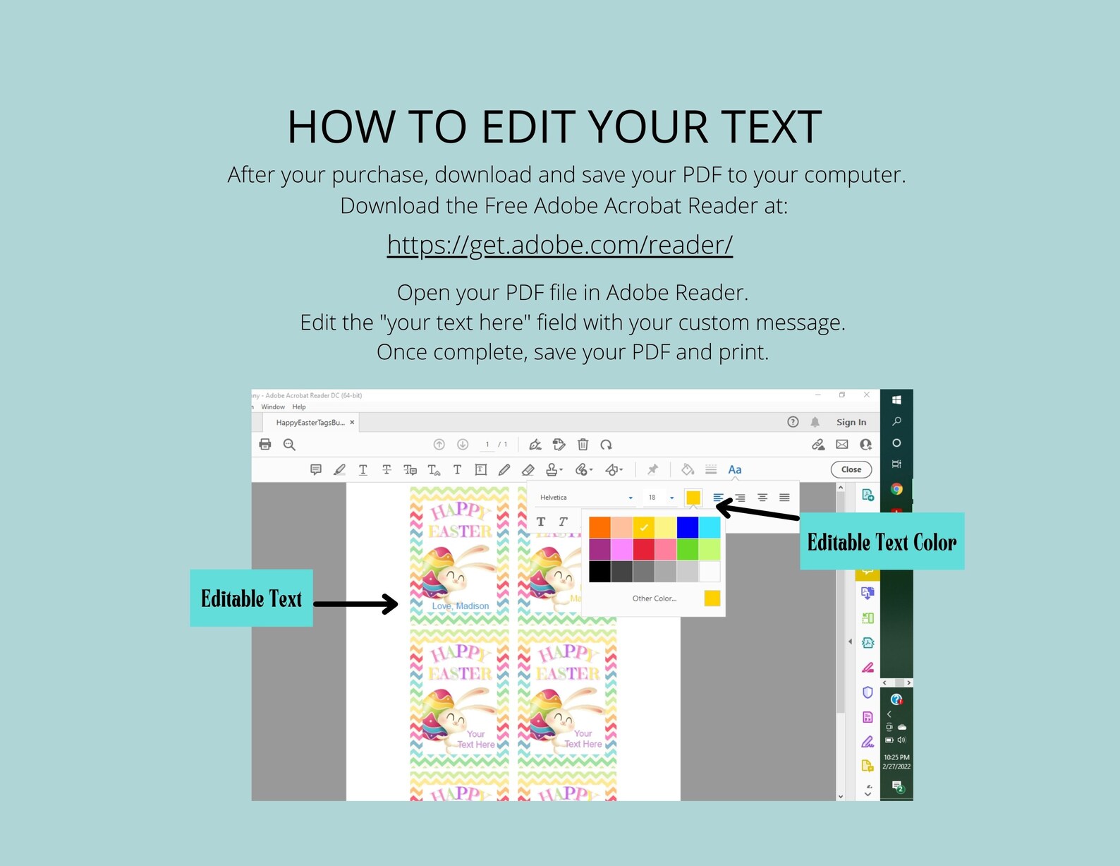 Summer Gift Tag End of School Year Gift Tag Editable Gift | Etsy