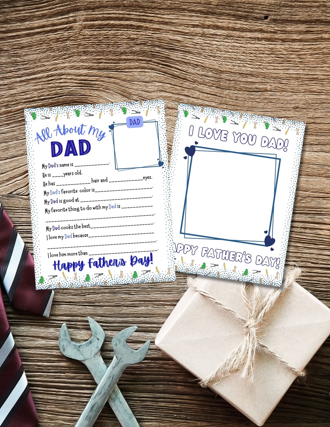 All About Dad, Fathers Day Gift, All About My Dad Printable, Fathers ...