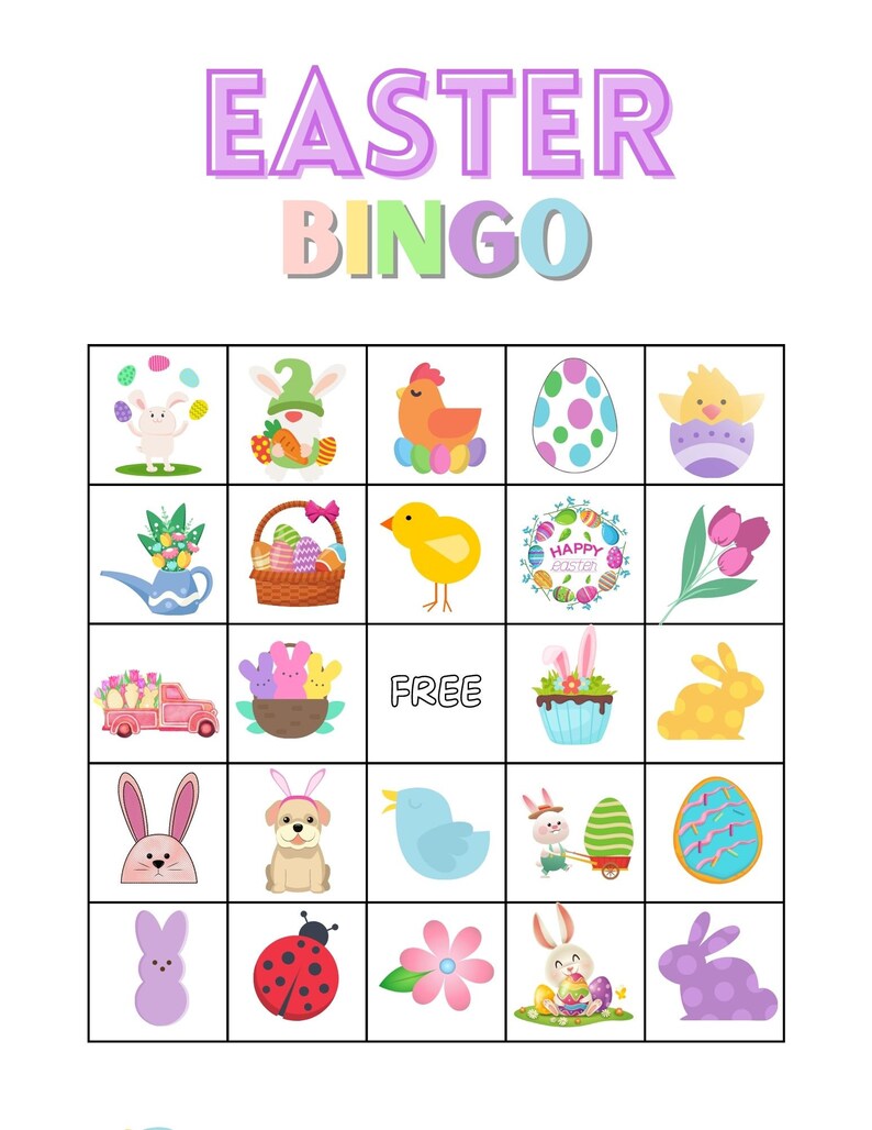 Easter Bingo Classroom Bingo Printable Bingo Cards Easter - Etsy