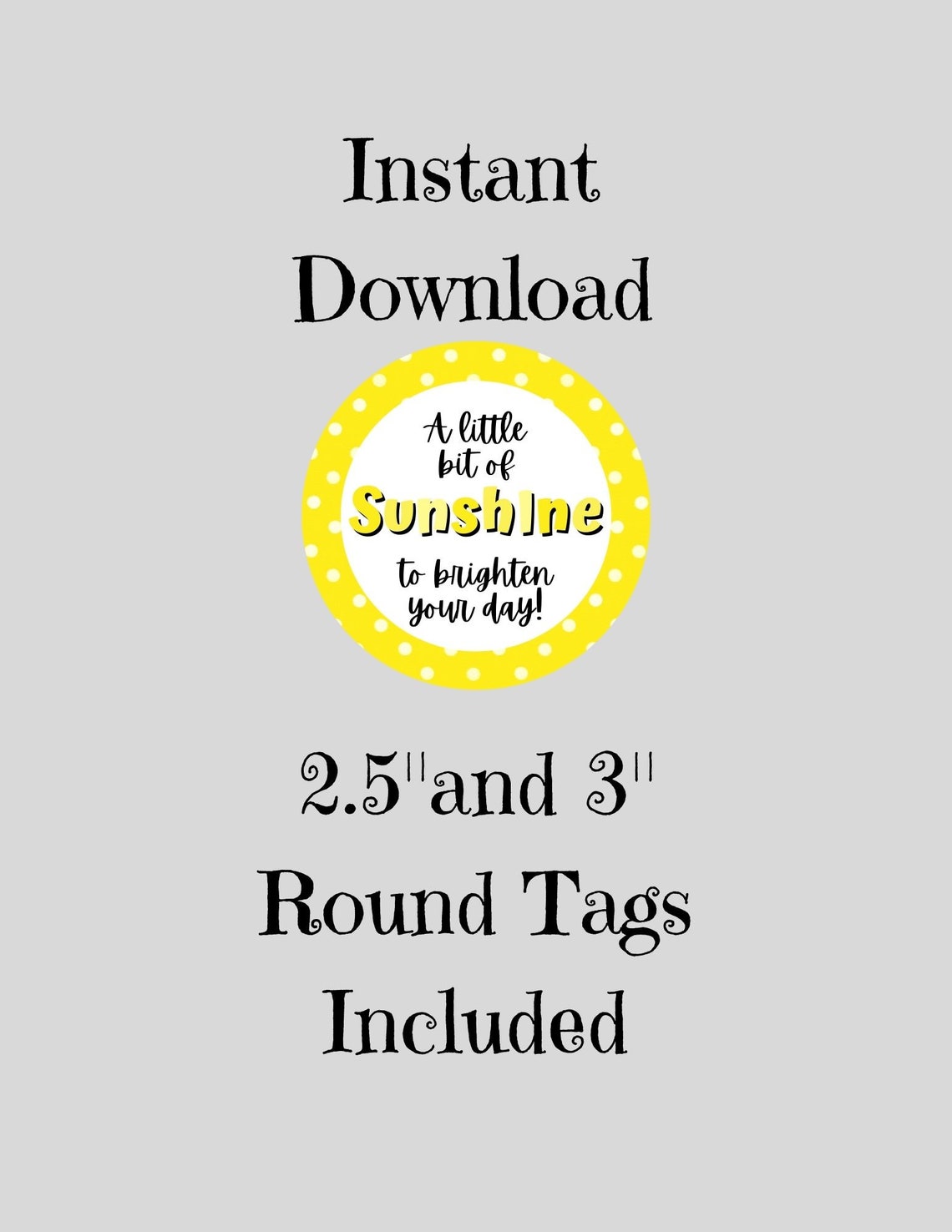 Appreciation Tag Brighten Your Day Tag Printable Treat Tags - Etsy