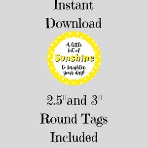 Appreciation Tag Brighten Your Day Tag Printable Treat Tags - Etsy