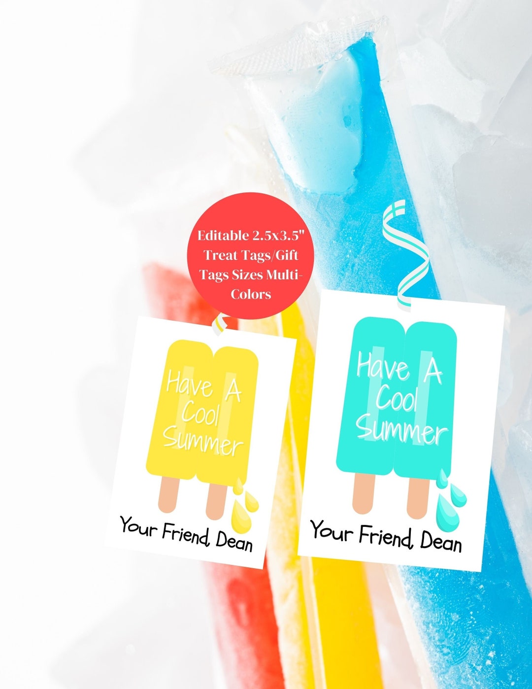 Summer Gift Tag, End of School Year Gift Tag, Editable Gift Tag ...