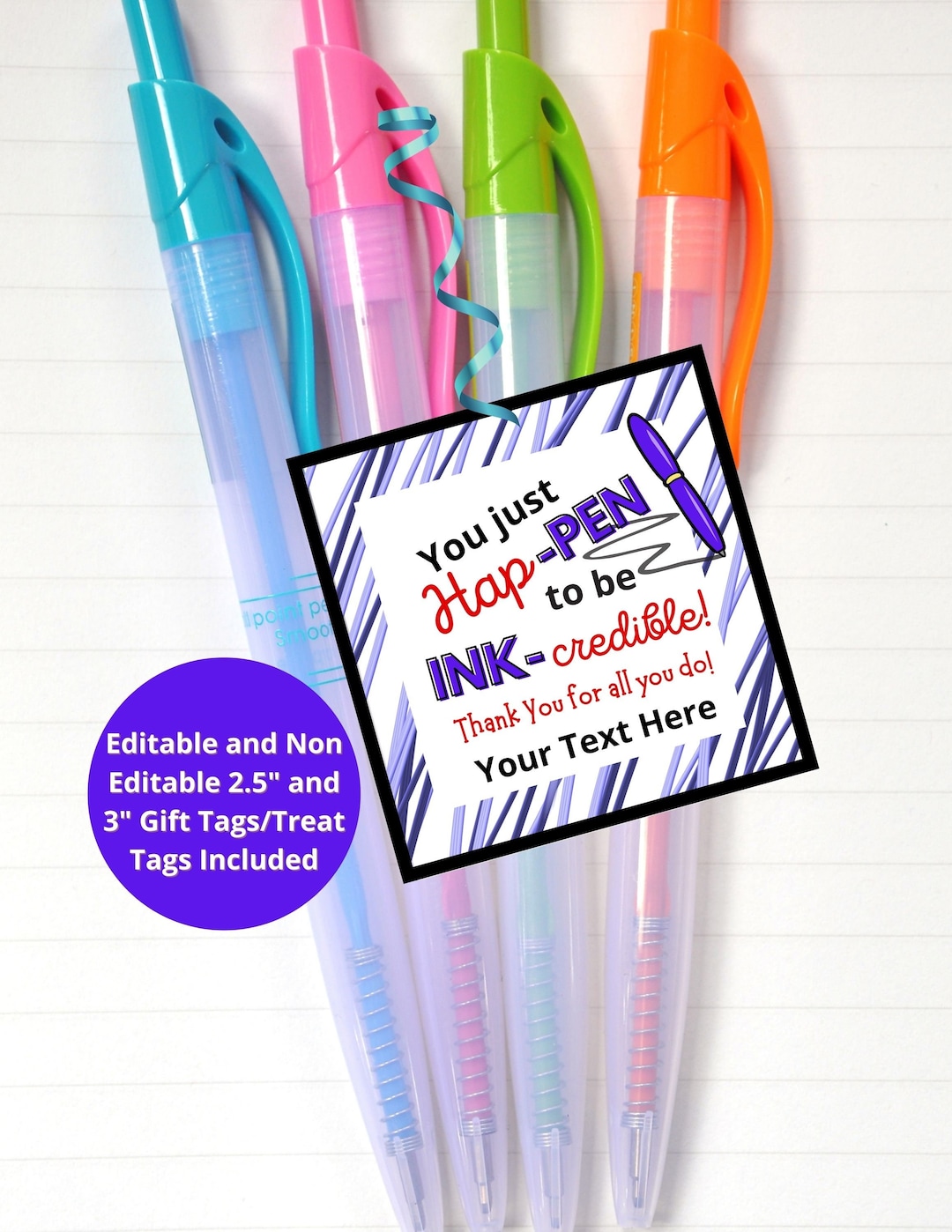 Appreciation Tag, Teacher Tag, Editable Teacher Tag, Editable ...