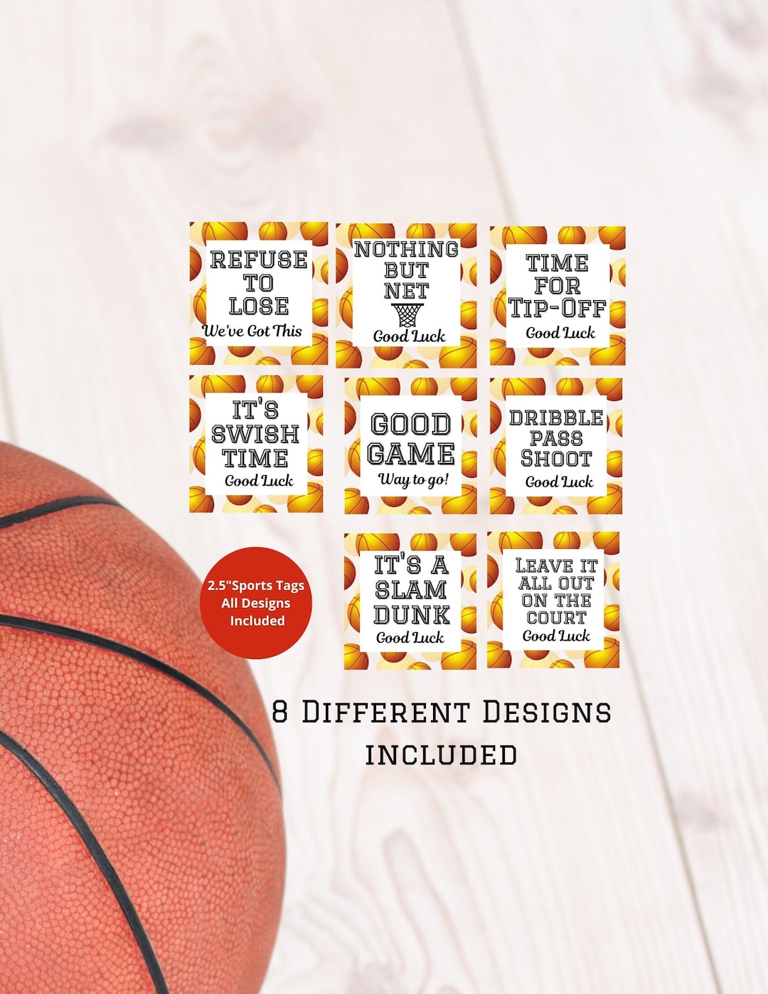 Basketball Tag, Basketball Treat Tag, Good Luck Basketball Tag ...