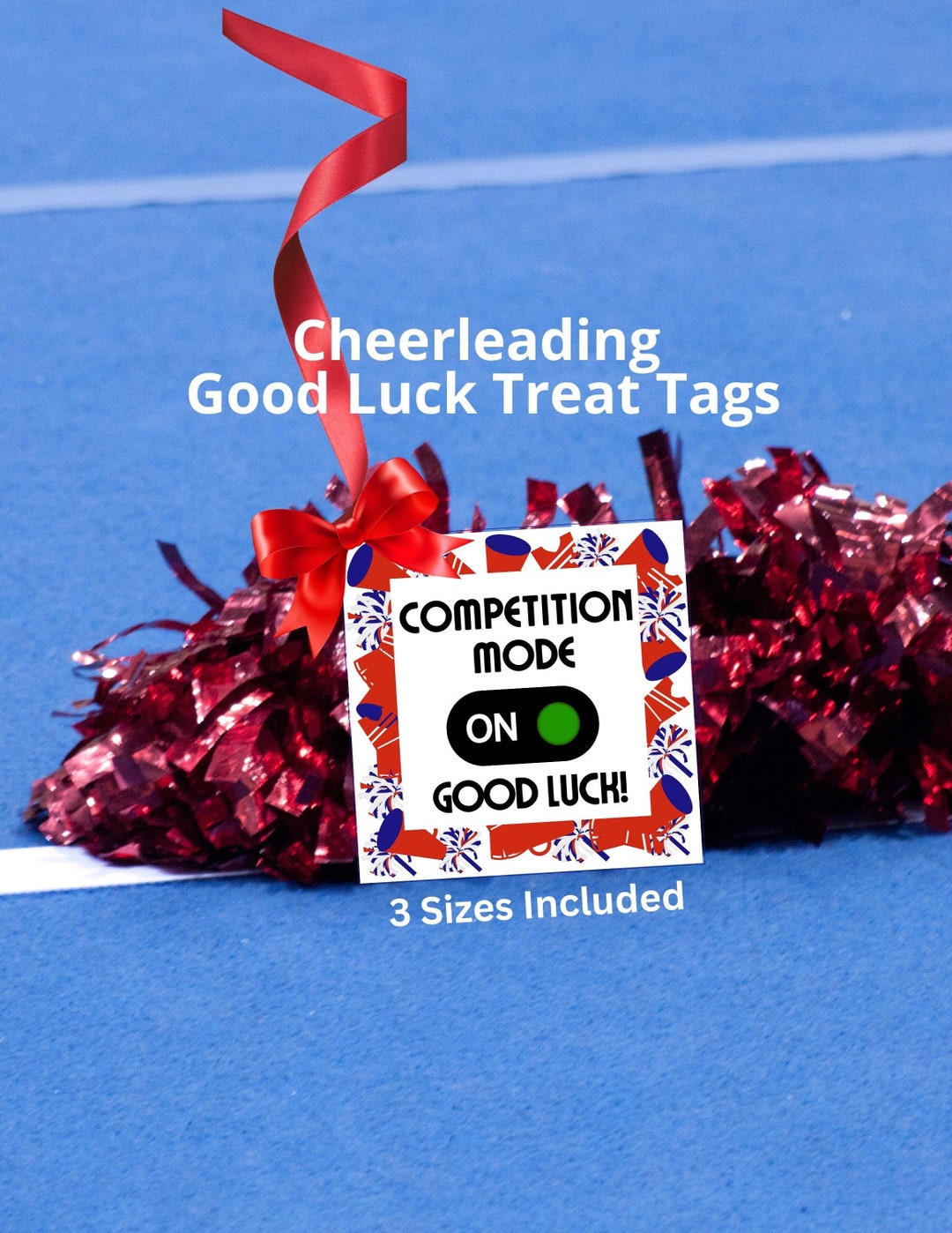 Cheer Tag, Cheerleading Treat Tag, Good Luck Cheer Tag, Cheer Snack Tag ...