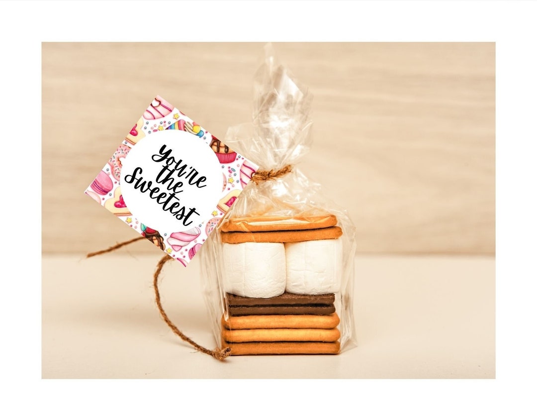 Valentine Treat Tags, Printable Goodie Bag Tags, Printable Cookie Tags ...