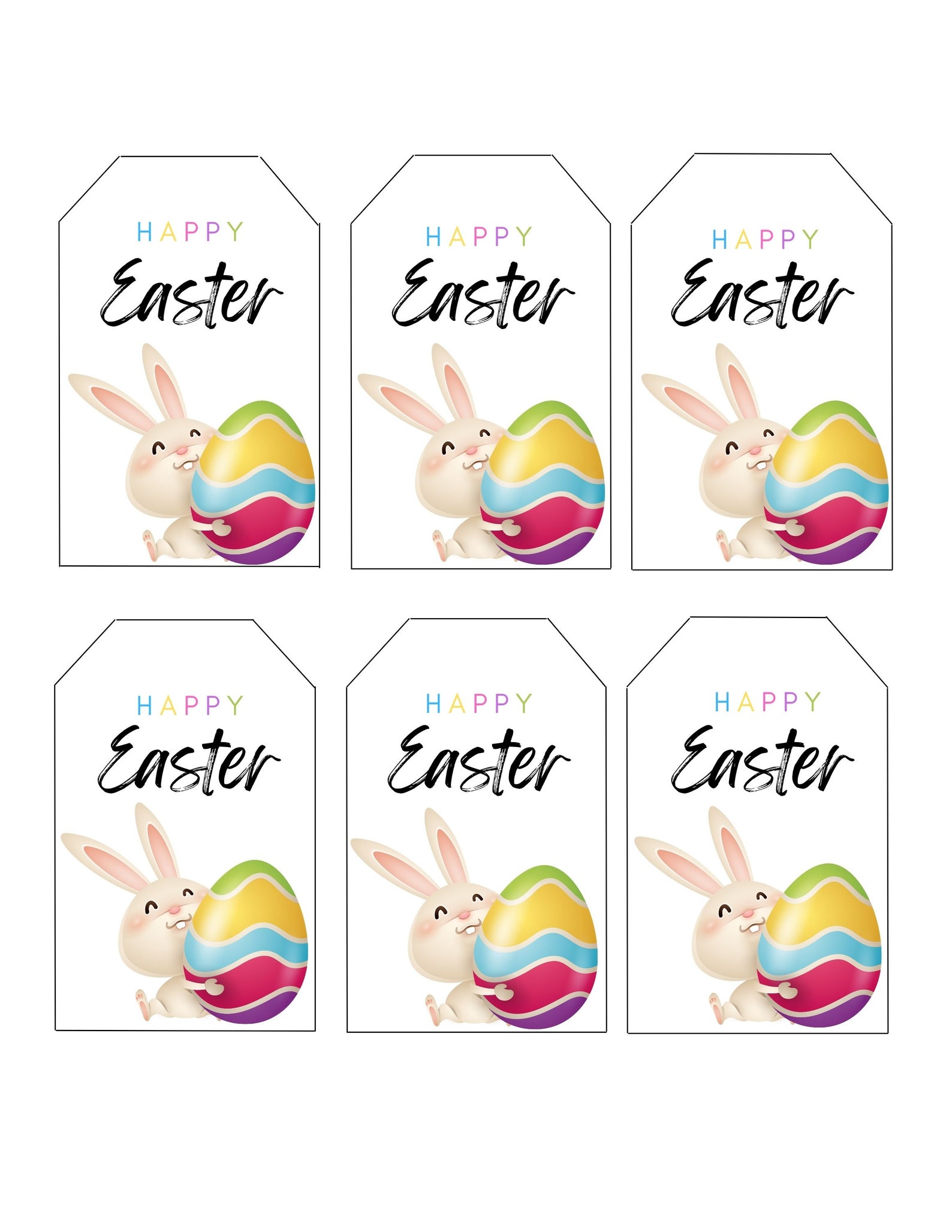 Easter Gift Tags Printable Easter Treat Tags Easter Tags - Etsy