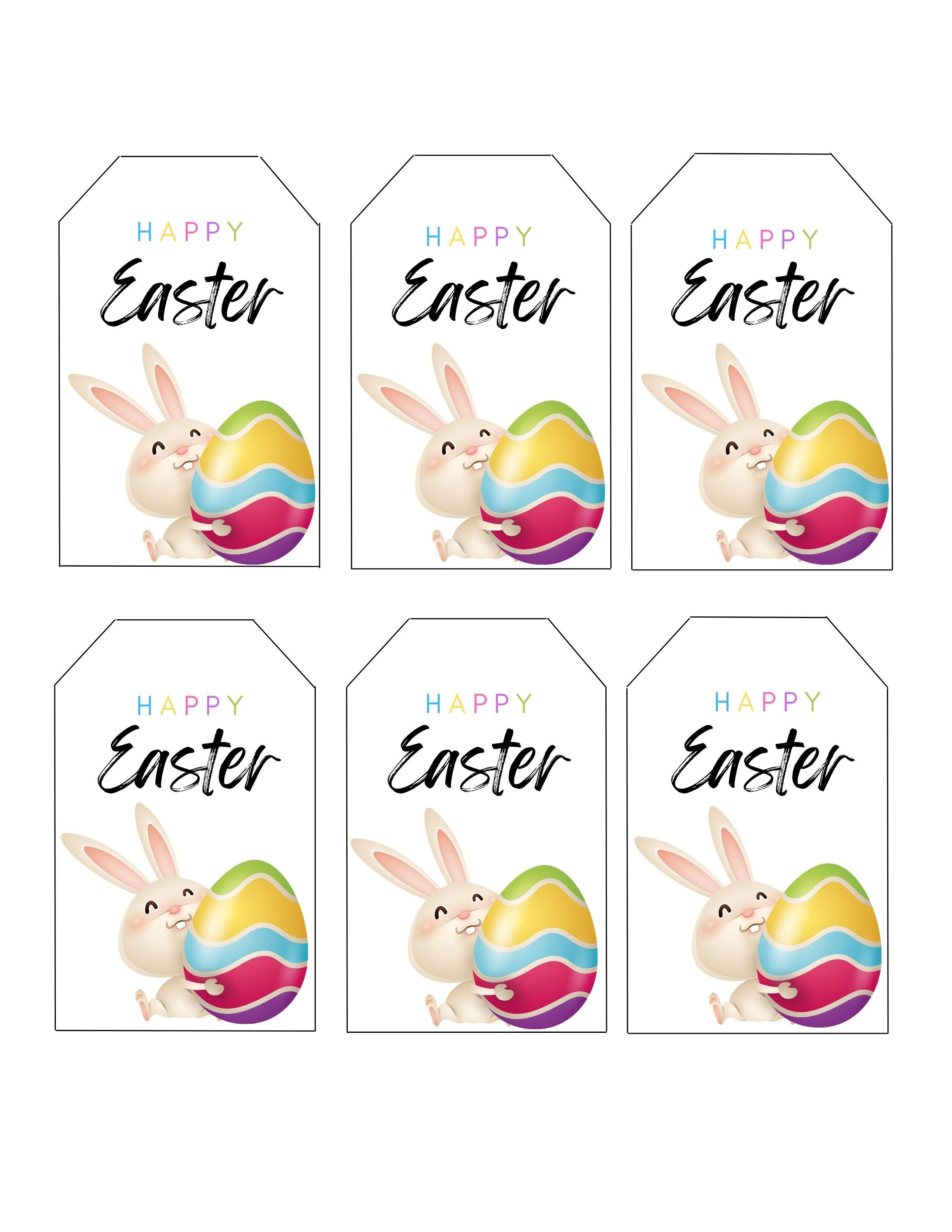 Easter Gift Tags Printable Easter Treat Tags Easter Tags - Etsy