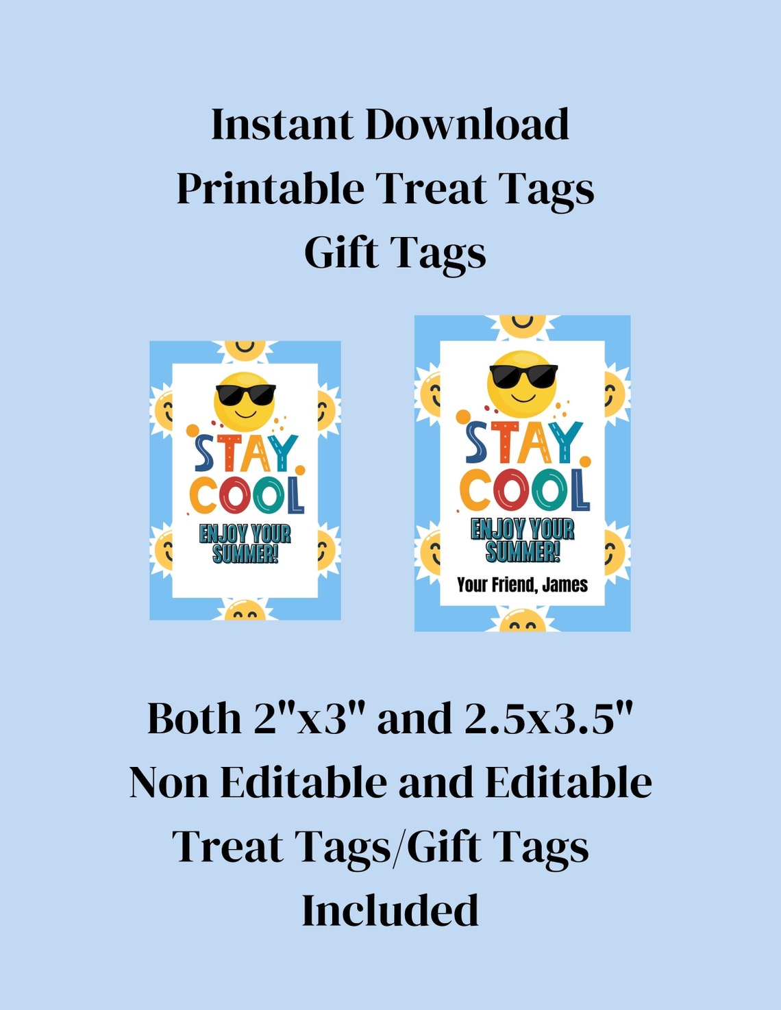 Summer Gift Tag End of School Year Gift Tag Editable Gift - Etsy