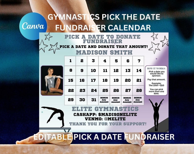 Sponsor My Gymnastics Season Digital Fundraiser Sheet - Etsy