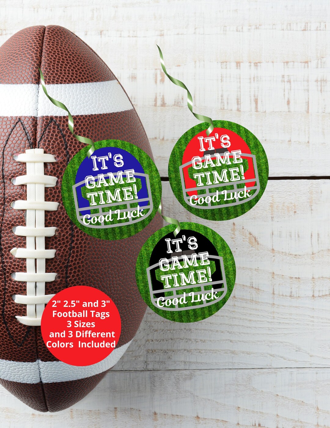 Football Gift Tags, Football Treat Tags, Good Luck Football Tags ...