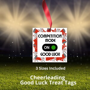 Cheer Tag, Cheerleading Treat Tag, Good Luck Cheer Tag, Cheer Snack Tag ...