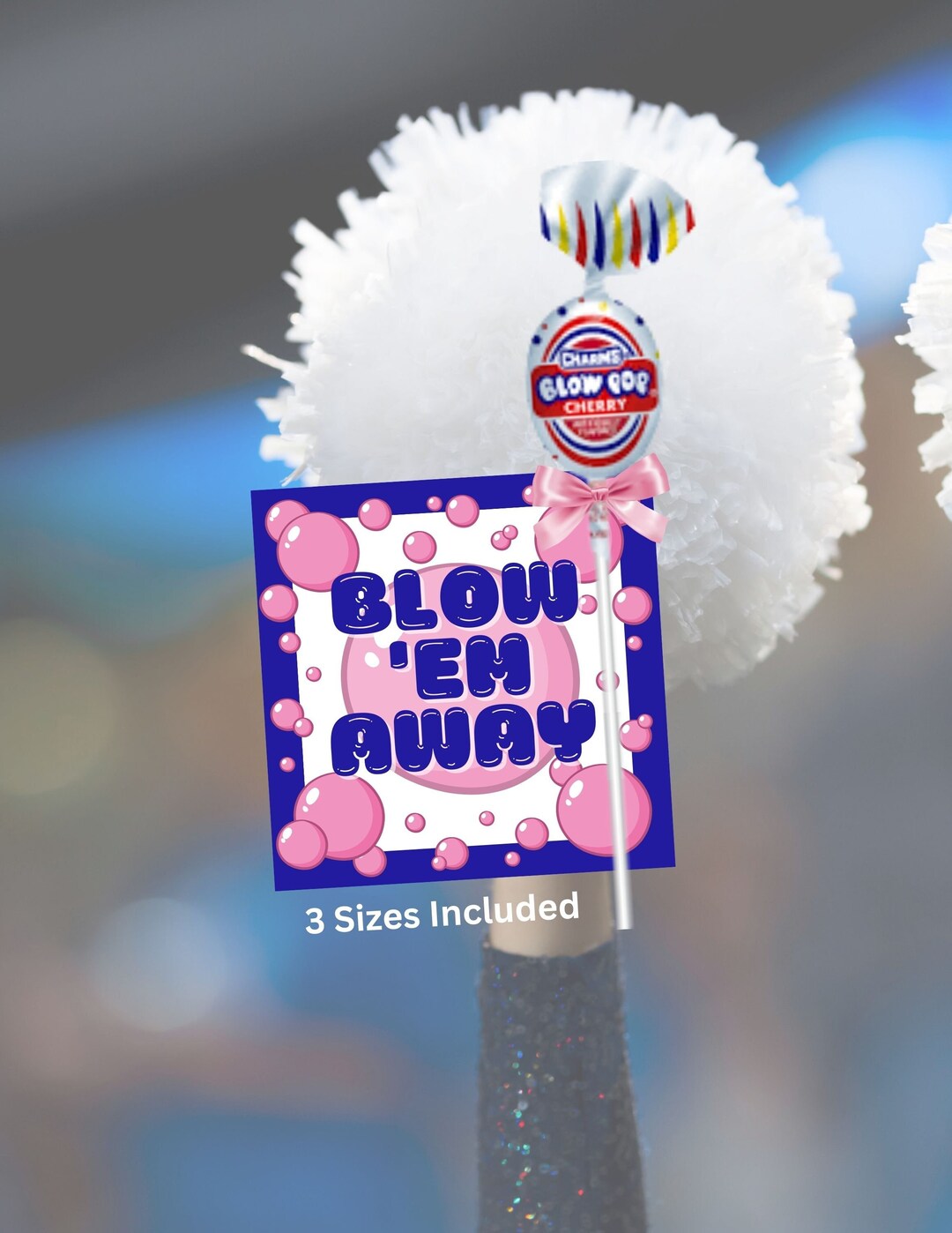 Printable Cheer Treat Tag, Blow 'em Away Design (PDF) - Etsy