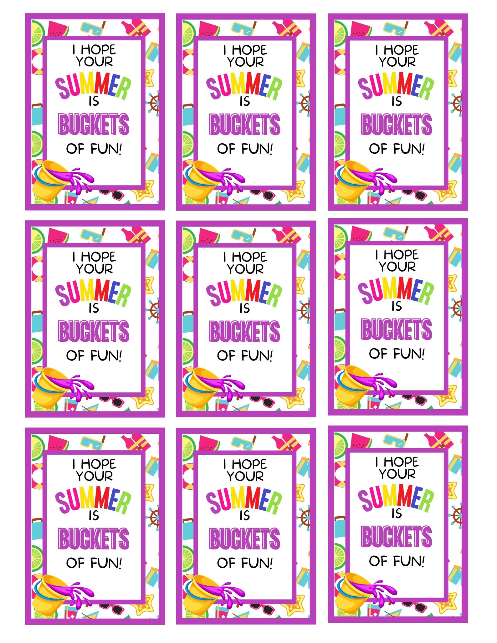 Summer Gift Tag, End of School Year Gift Tags, Editable Gift Tags ...