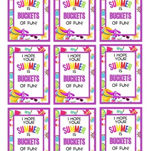 Summer Gift Tag, End of School Year Gift Tags, Editable Gift Tags ...