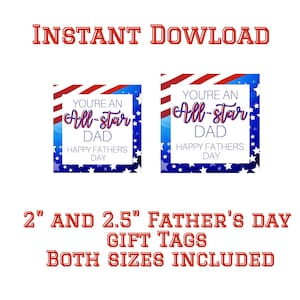 Fathers Day Gift Tag Printable, Fathers Day Tag, Fathers Day Gift Tag ...