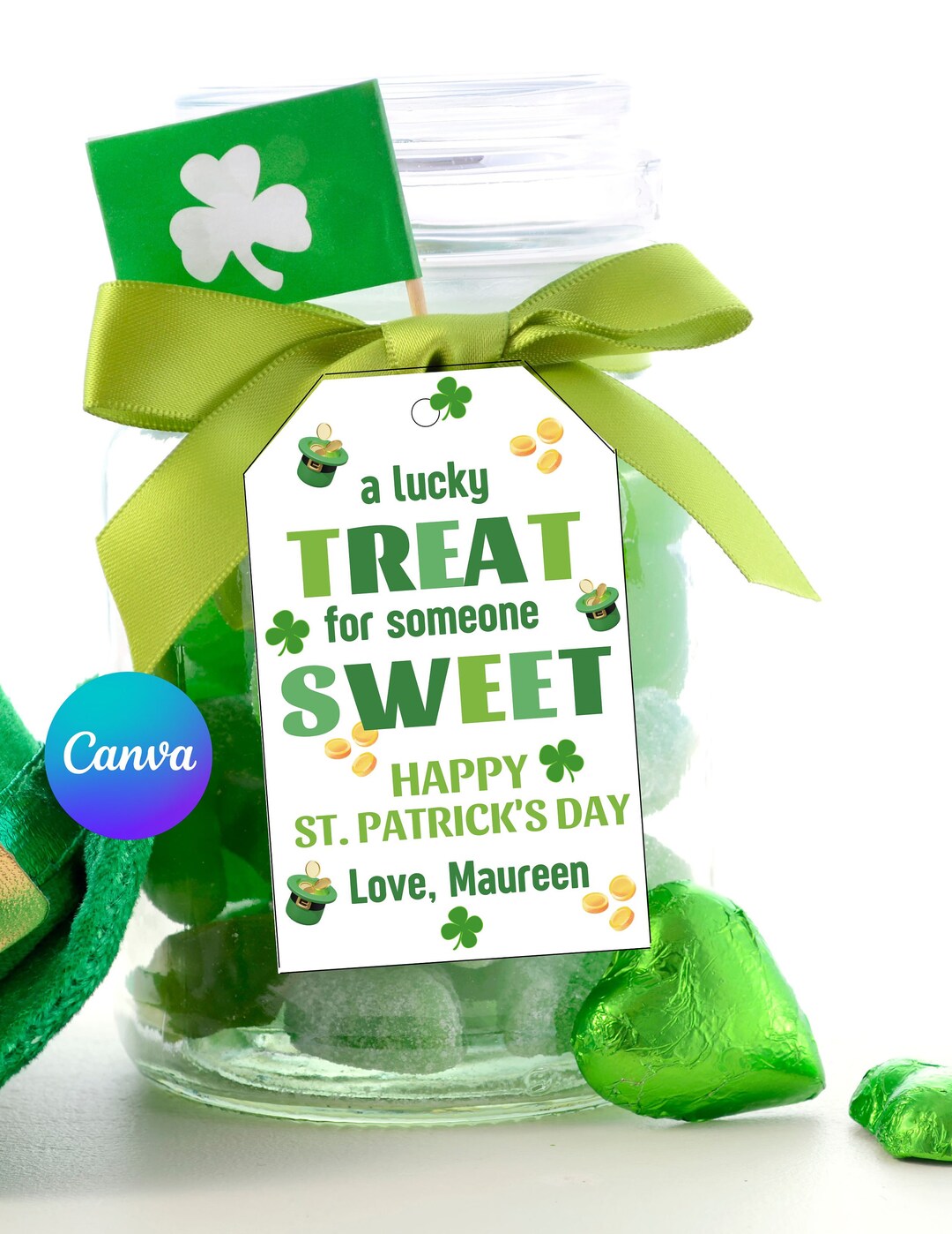 Editable St Patricks Day Tag, Editable St Patircks Tag, St Patricks Day ...