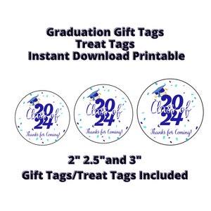 Graduation Thank You Tag, Congrats Grad Tag, Graduation Gift Tag ...